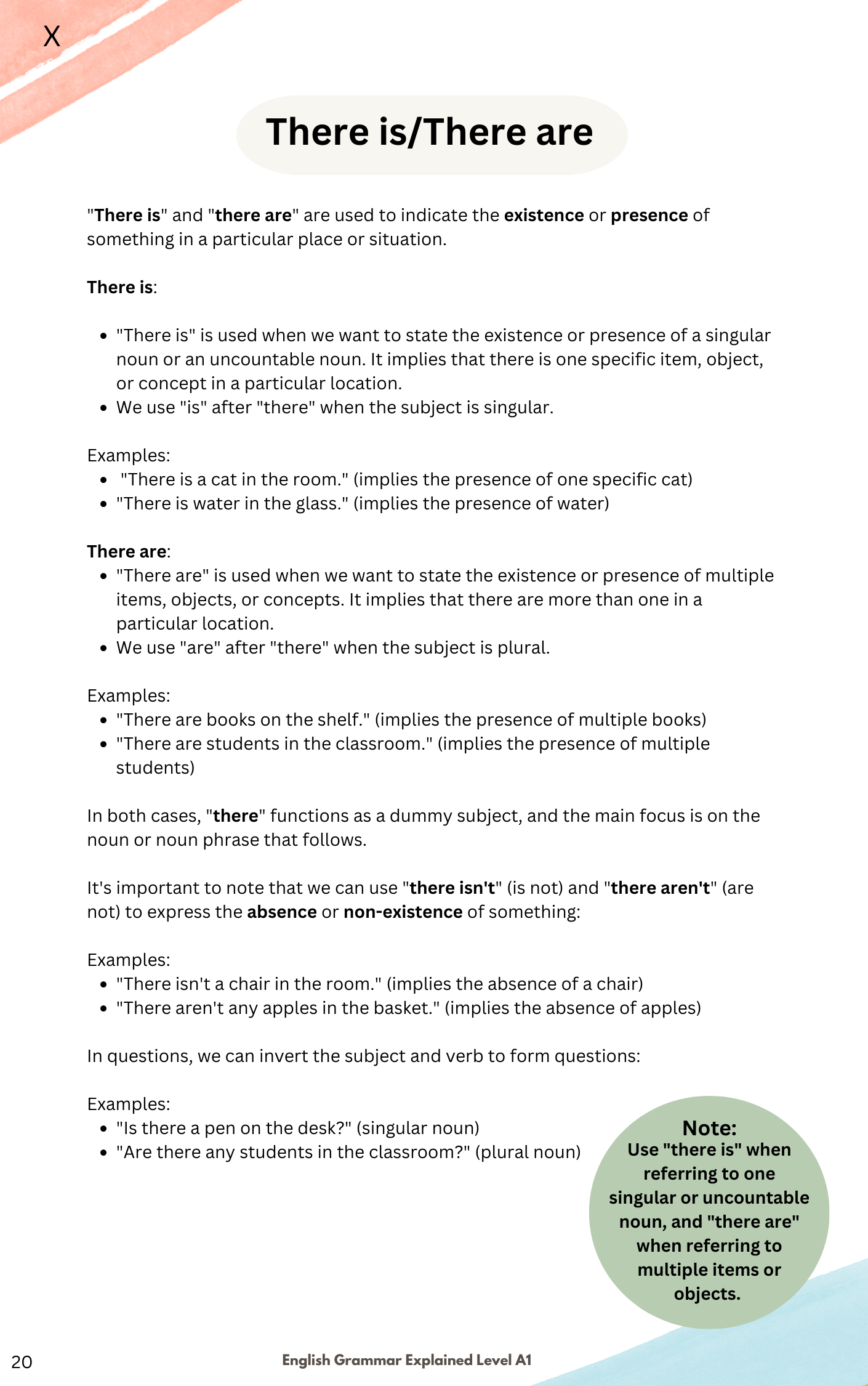 English grammar workbook – Level A1 (beginner) – pdf download (FREE ...